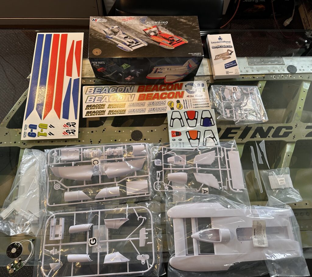 2025/ 2024 Beacon Plumbing / Electric Hydroplane 1/25 SCALE Model Kit ...